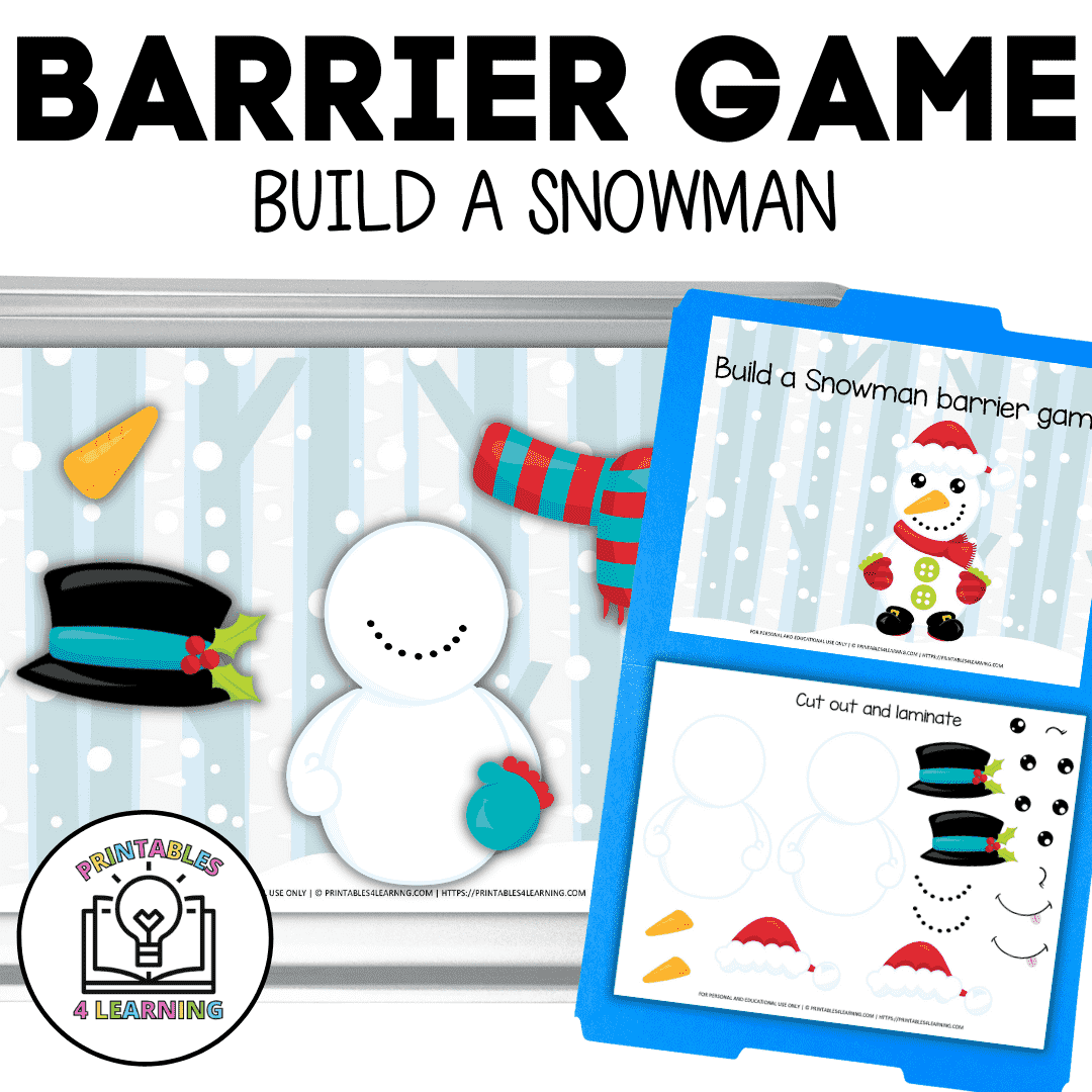 Build a Snowman Barrier Game – Printables 4 Learning