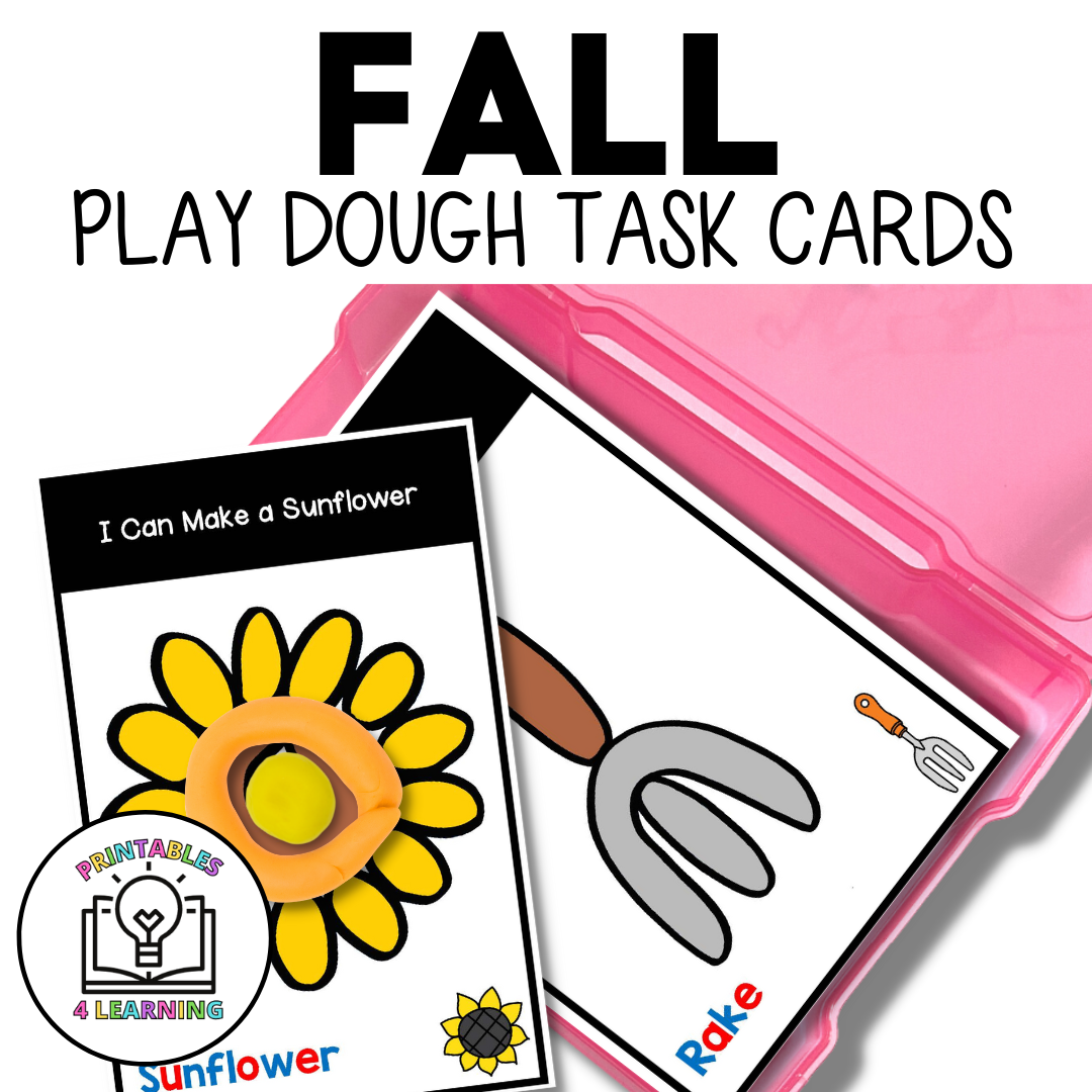 Fall Play Dough Task Cards – Printables 4 Learning