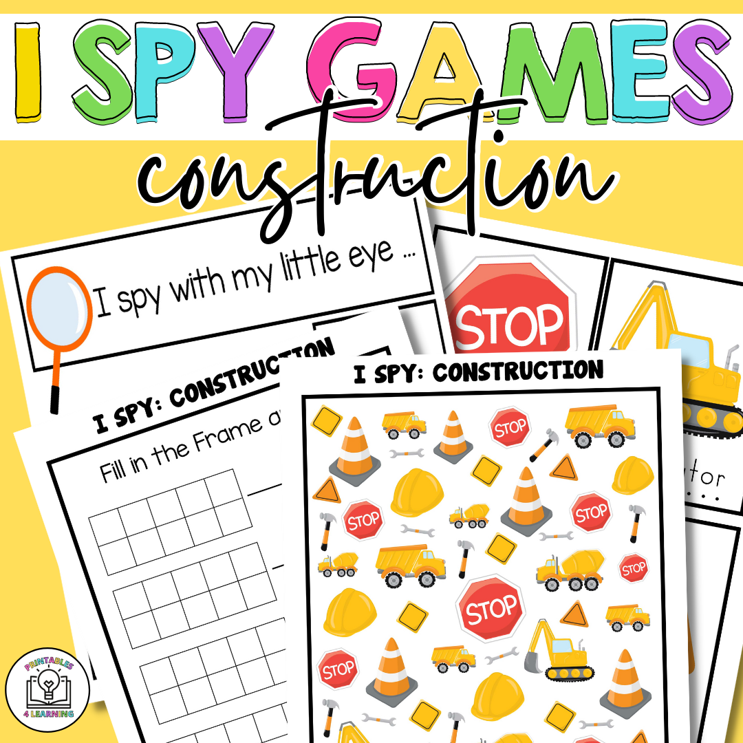 Construction I Spy Packet – Printables 4 Learning