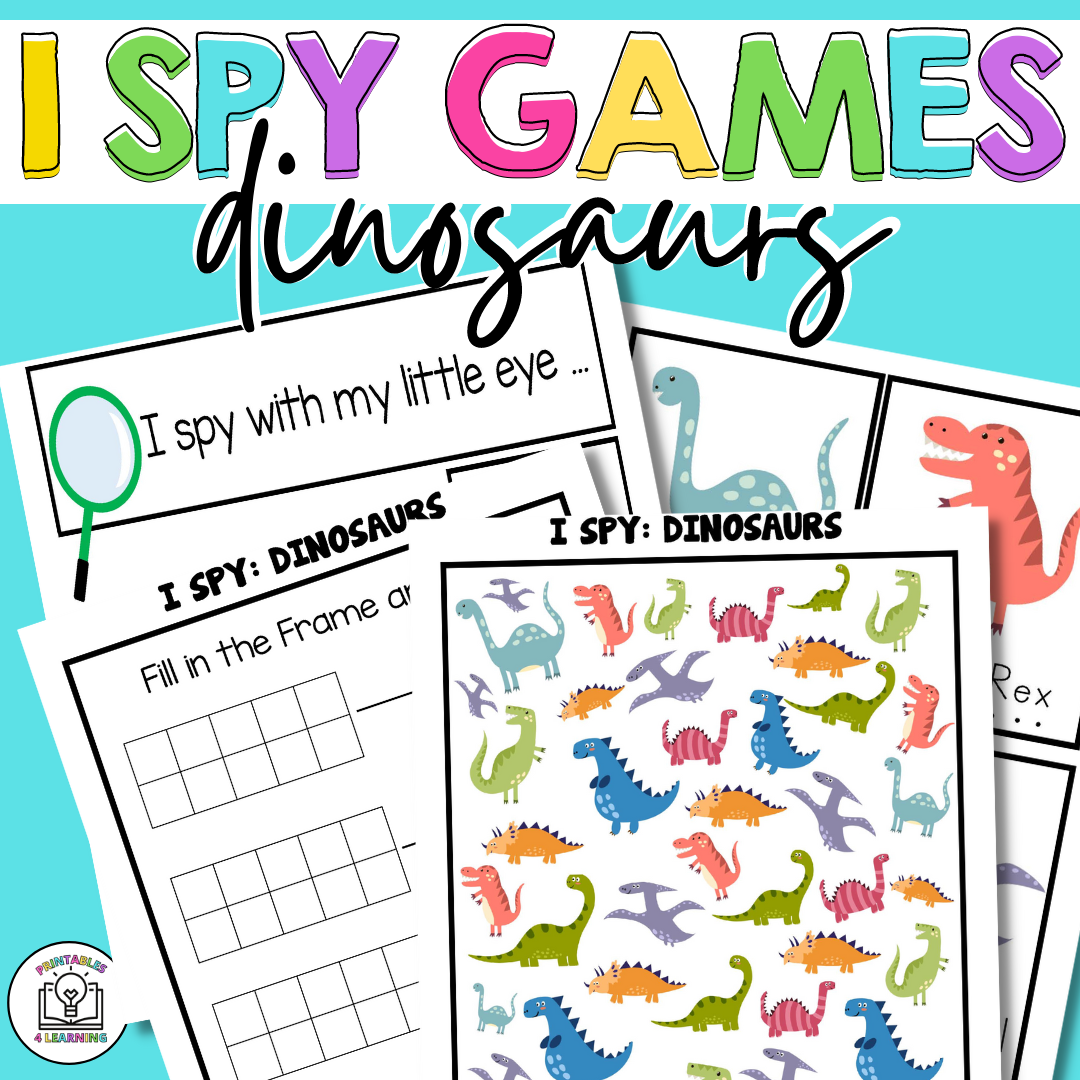 Dinosaur I Spy Packet – Printables 4 Learning