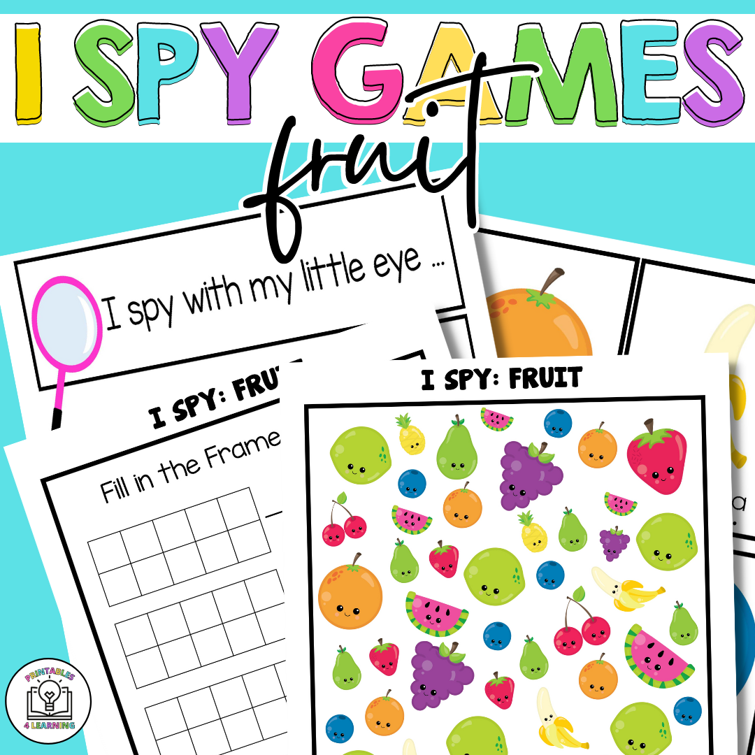 Fruit I Spy Packet – Printables 4 Learning