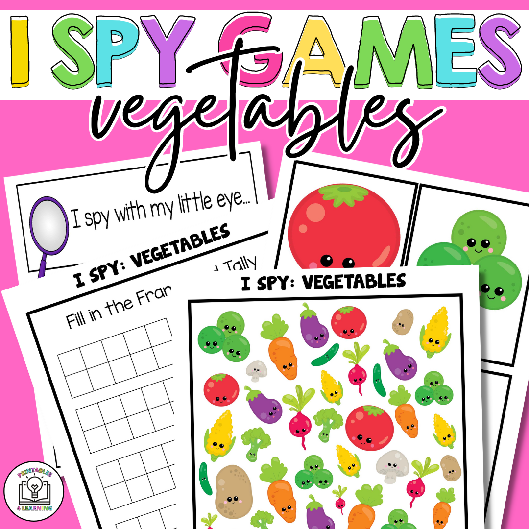 Vegetable I Spy Packet – Printables 4 Learning
