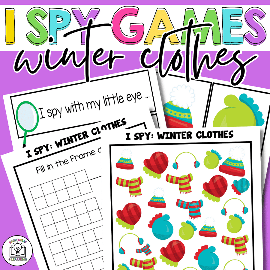 Winter Clothes I Spy Packet – Printables 4 Learning