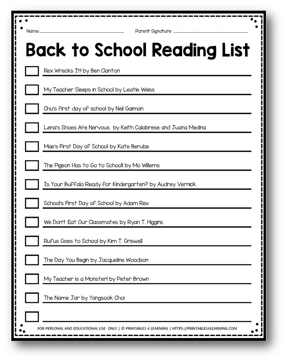 Editable Reading Log Back To School Books For Kids With Parent Handou Editable Reading Log Back To School Books For Kids With Parent Handou