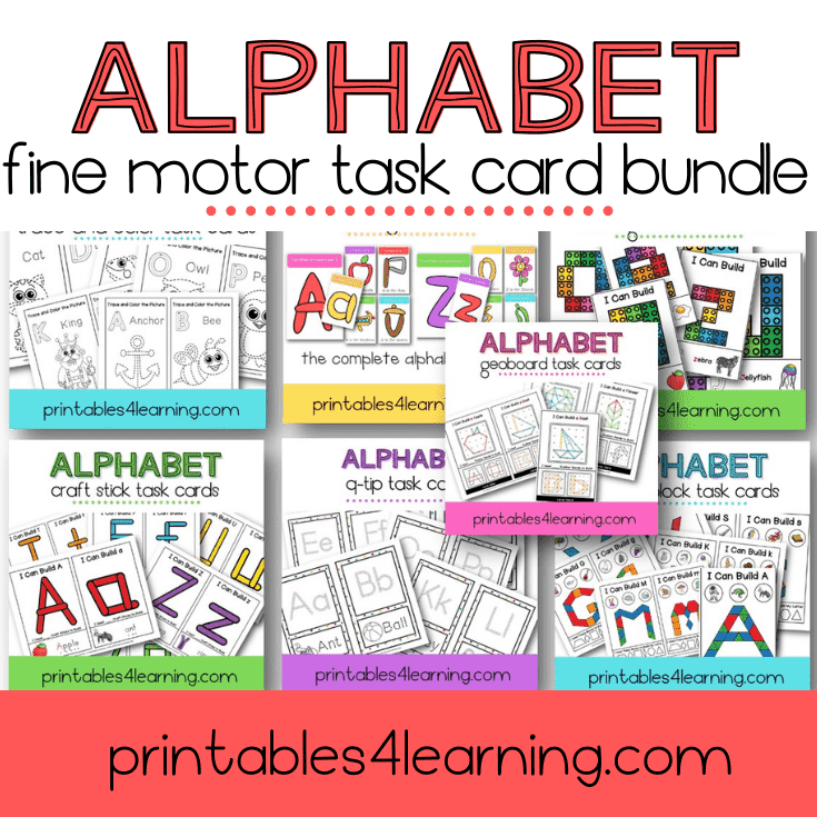 Alphabet Play Task Cards Bundle – Printables 4 Learning