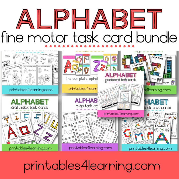Alphabet Play Task Cards Bundle – Printables 4 Learning