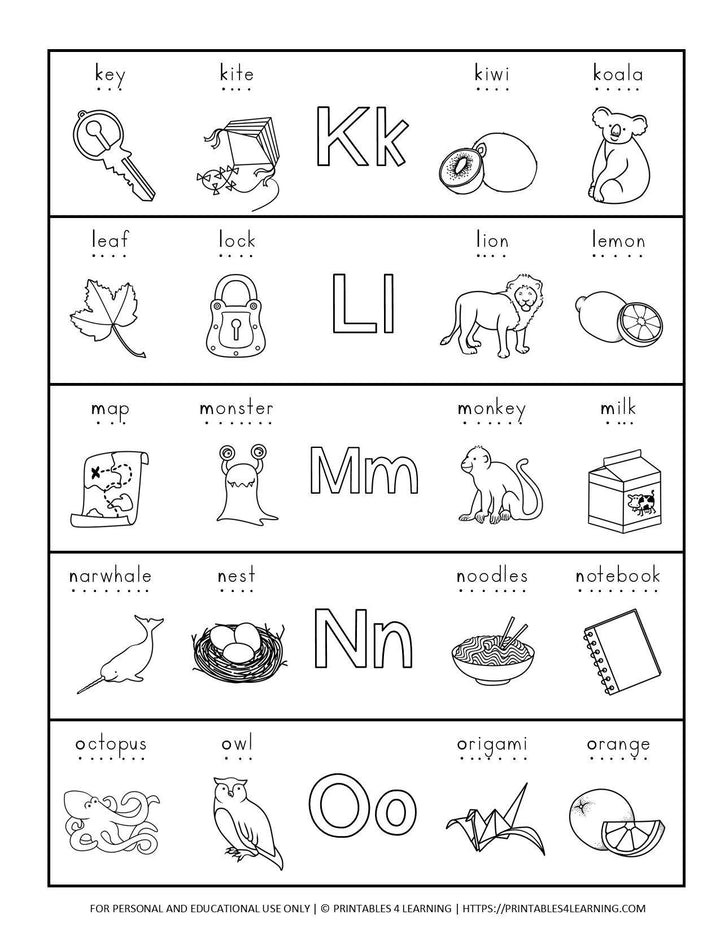 Beginning Sounds Alphabet Bracelet Craft – Printables 4 Learning
