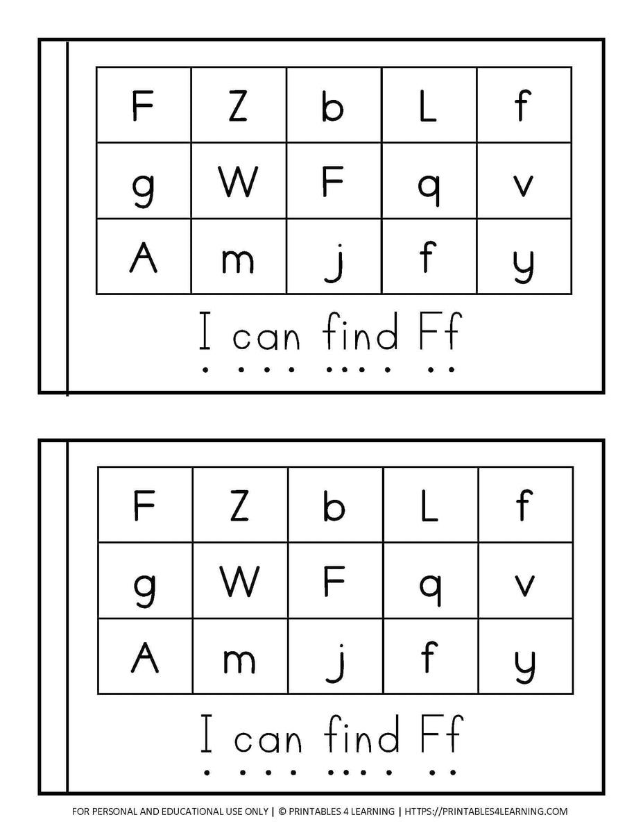 Letter F Emergent Reader Coloring Book – Printables 4 Learning