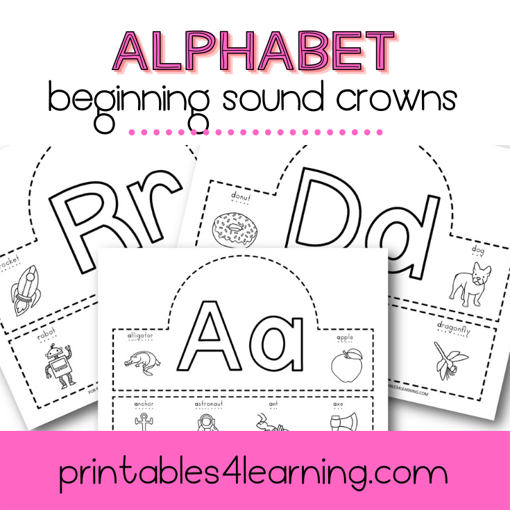 Beginning Sounds Alphabet Crowns Printable – Printables 4 Learning
