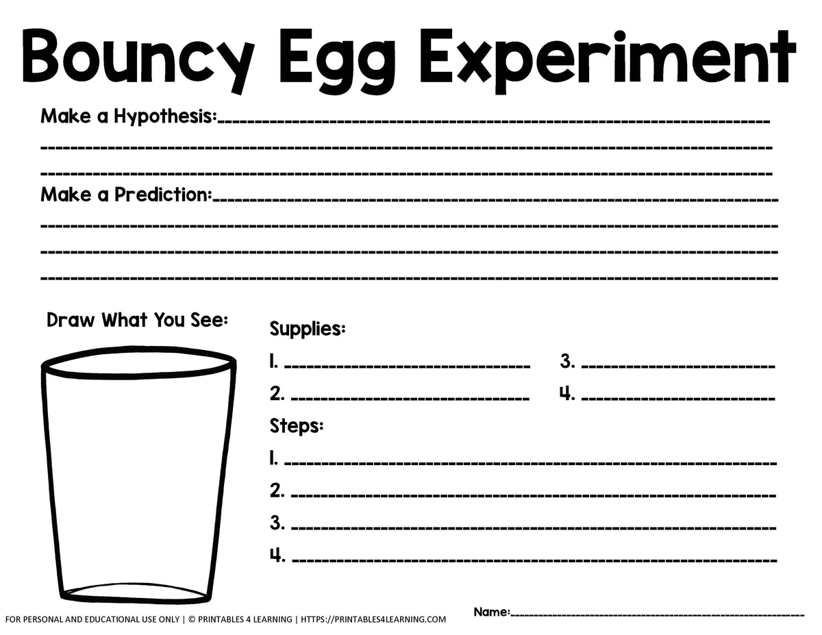 Bouncy Egg Science Observation Experiment: Osmosis Lab – Printables 4 ...