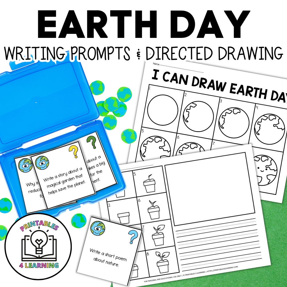 Earth Day Writing and Drawing Prompts for Kids – Printables 4 Learning