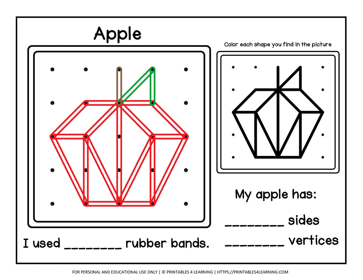 Geoboard Activities: Fall Patterns Packet – Printables 4 Learning