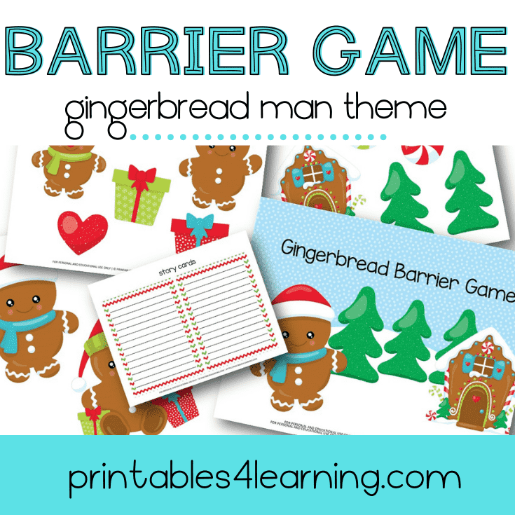 Gingerbread Man Barrier Game – Printables 4 Learning