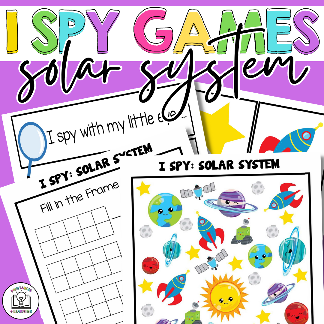 Solar System I Spy Packet – Printables 4 Learning