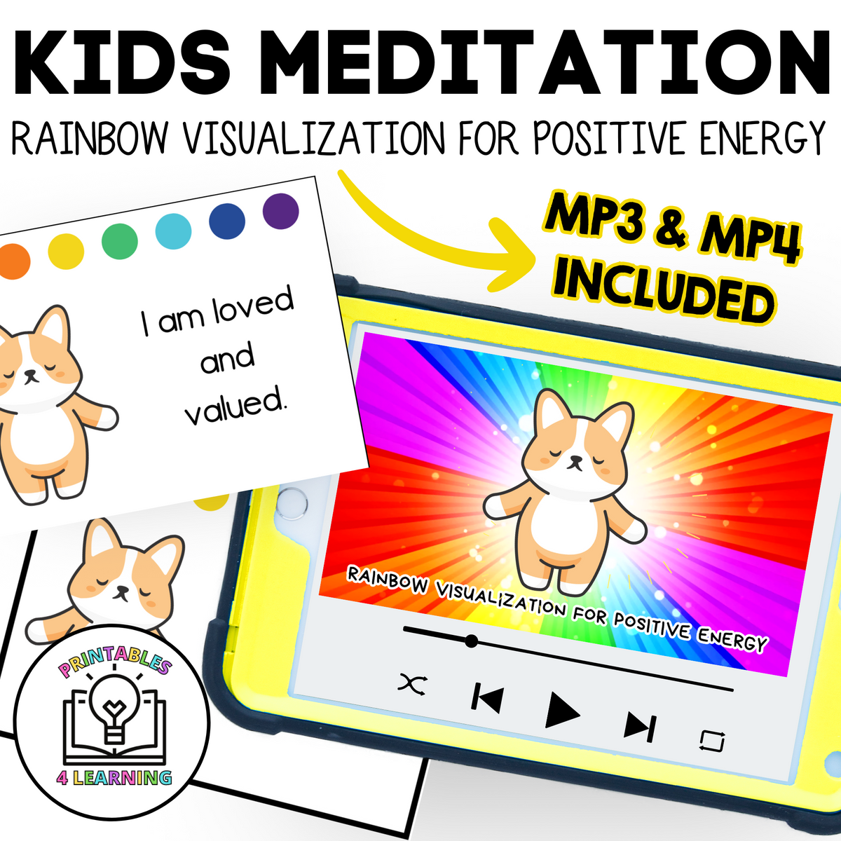 Kids Meditation: Rainbow Visualization for Positive Energy – Printables ...