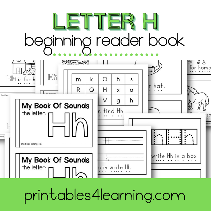 Letter H Emergent Reader Coloring Book – Printables 4 Learning