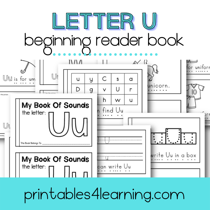coloring book letter u