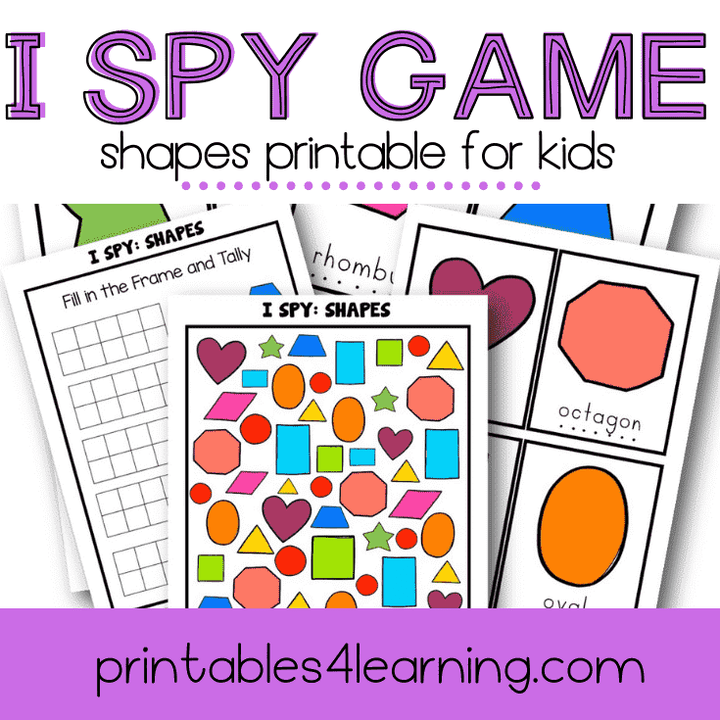 Shapes I Spy Packet – Printables 4 Learning