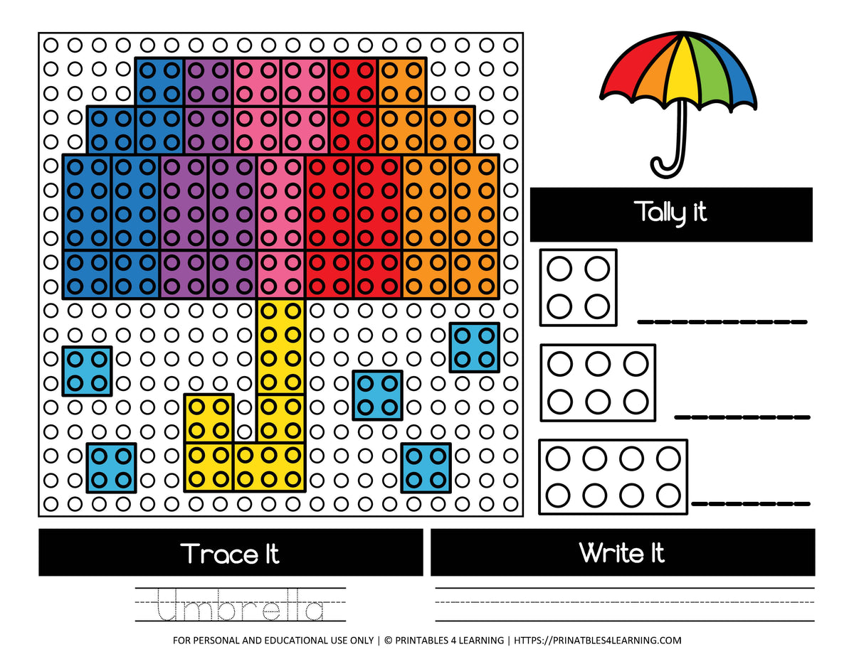 Spring Building Block Mats – Printables 4 Learning