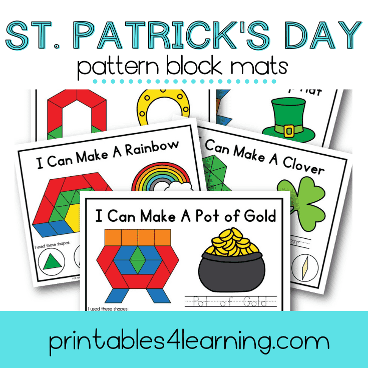 St. Patrick's Day Pattern Block Mats – Printables 4 Learning