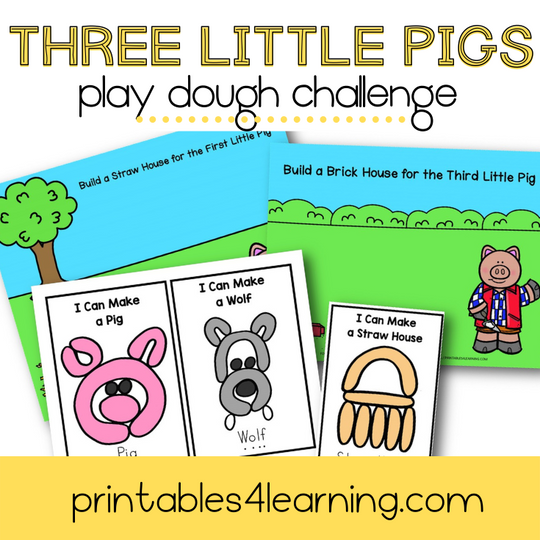 Three Little Pigs Play Dough Mats – Printables 4 Learning