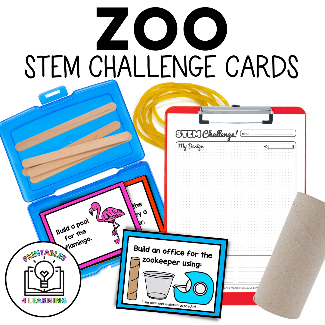 Zoo STEM Challenge Cards – Printables 4 Learning